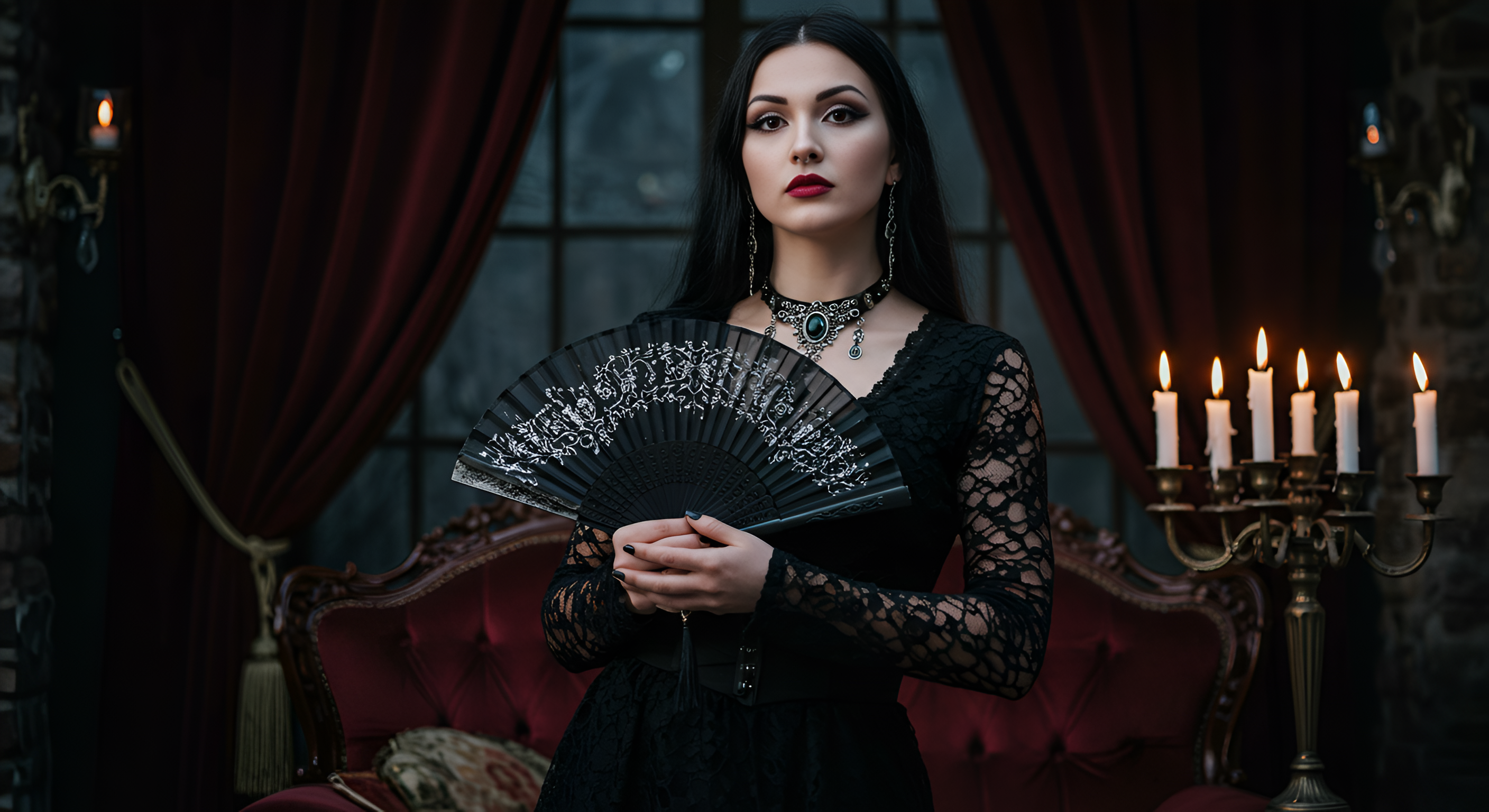 Gothic & Black Fans: A Must-Have for Alternative Fashion – Fans of Fans